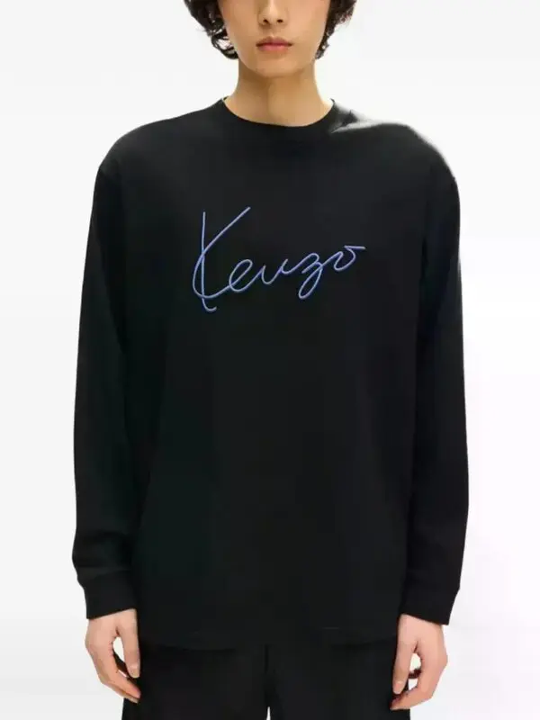 Kenzo Logo-embroidered Long-sleeve T-shirt