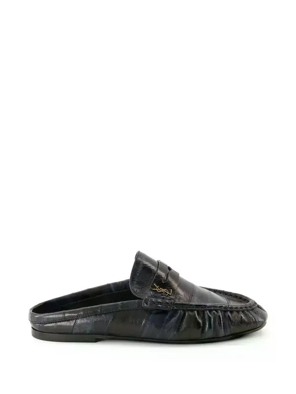 Saint Laurent Cassandre Eel-leather Mules