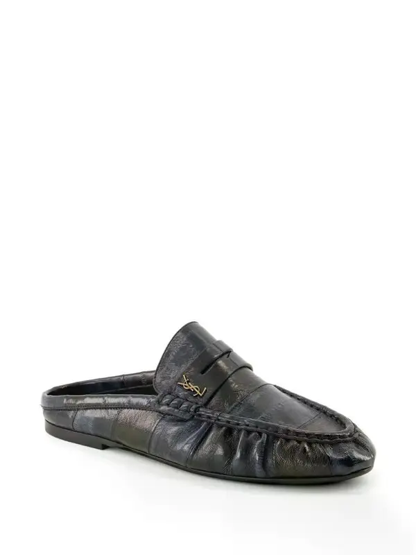 Saint Laurent Cassandre Eel-leather Mules