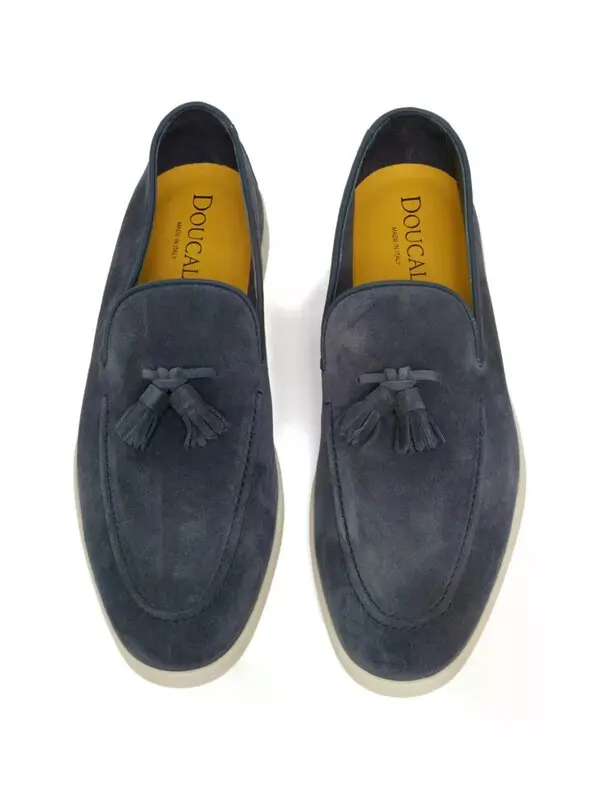 DOUCAL'S Suede Tassel Detail Loafers
