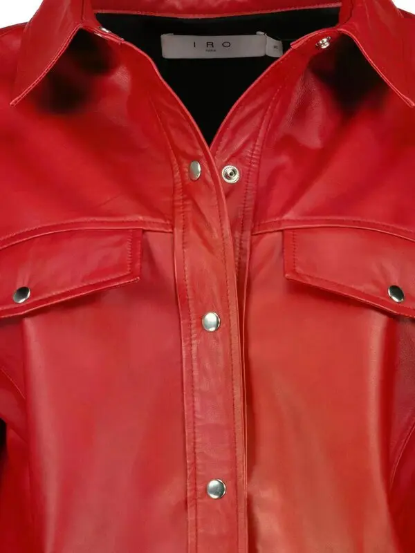 IRO PARIS Leather Buttoned Jacket