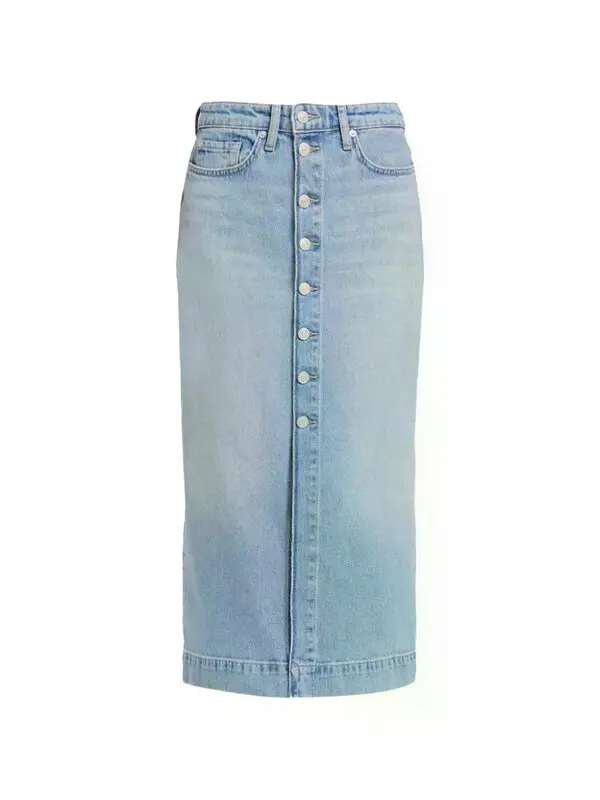 7 For All Mankind Buttoned Midi Skirt