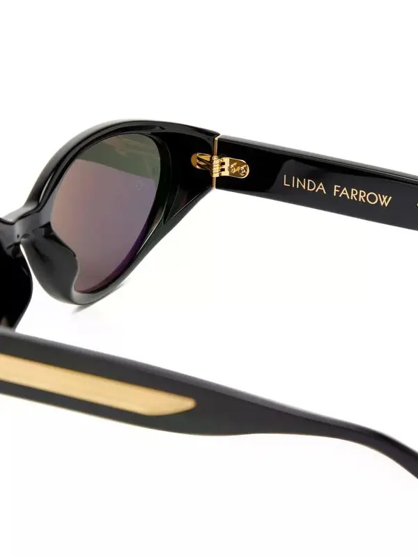 Linda Farrow Lyra Oval-frame Sunglasses