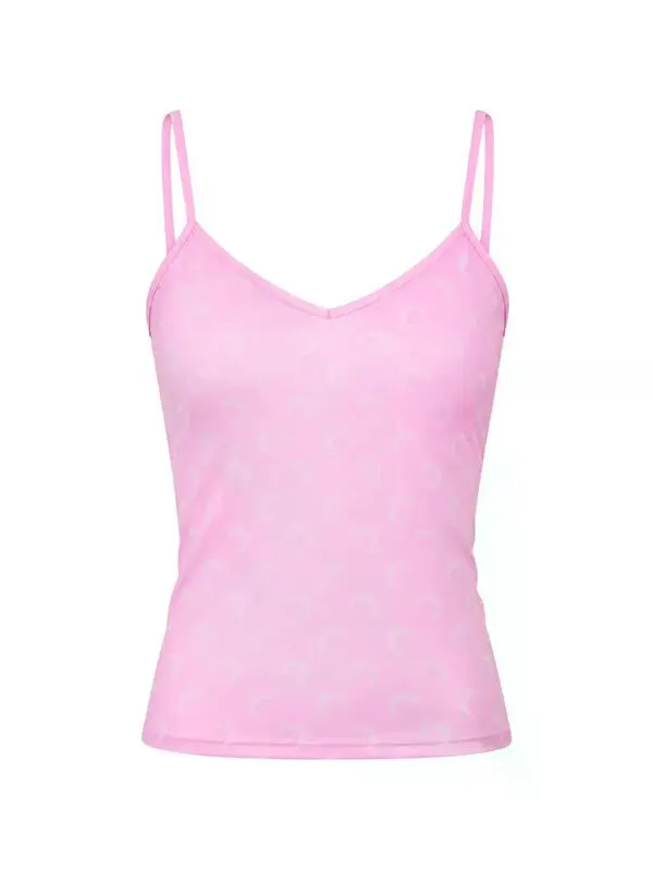 MARINE SERRE Moon Detail Crop Top - Pink