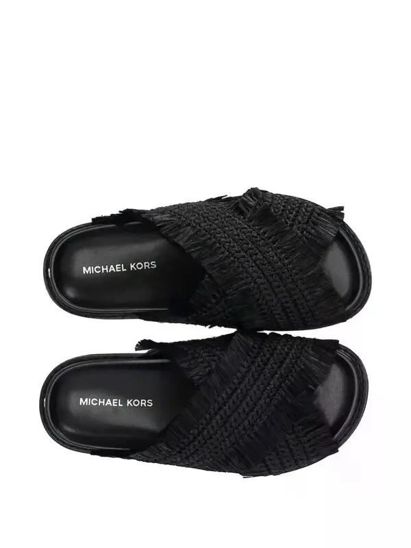 Michael Kors Peyton Fringed Woven Sandals