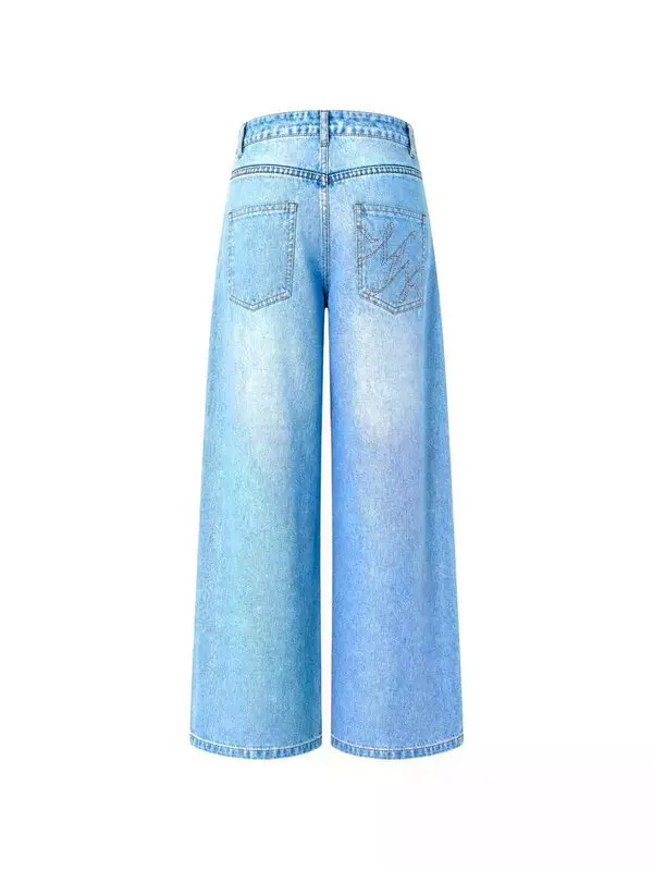 METALWOOD STUDIO Faded Wide-leg Jeans