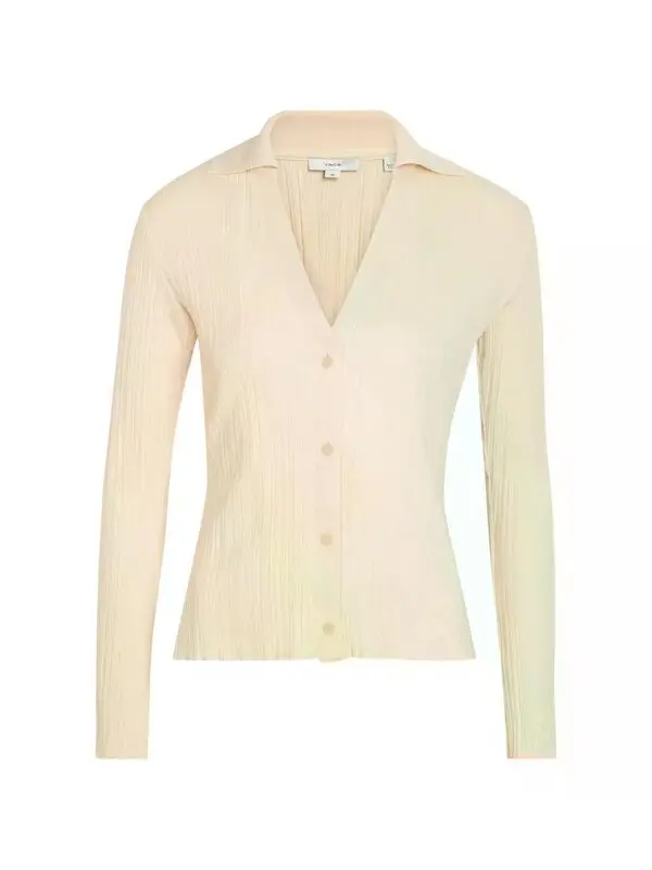 Vince Ribbed Knit V-neck Top