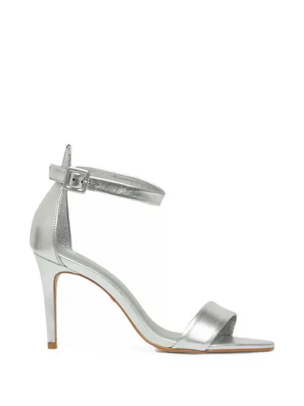 ANDREA CARRANO Metallic-effect Buckle-fastening Sandals