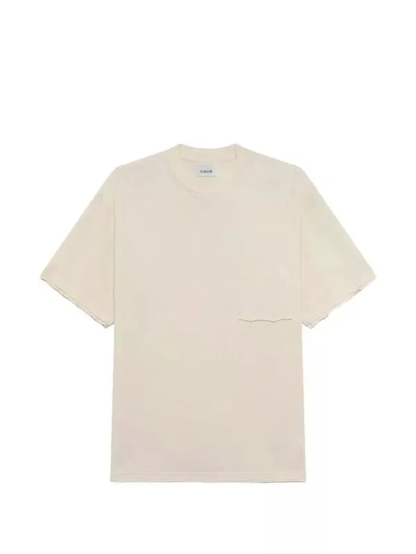 AMISH SUPPLIES Chest-pocket Raw-edge T-shirt