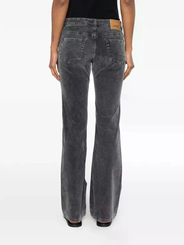 MARANT ETOILE Kelly Corduroy Flared Trousers - Black