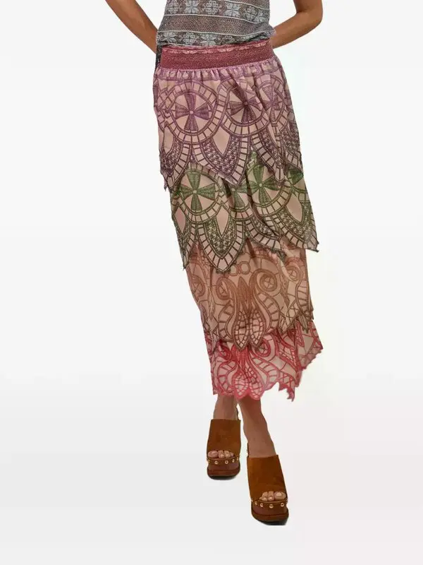 CECILIA PRADO Aurora Tiered Midi Skirt