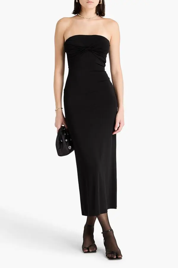 Tove Strapless Jersey Midi Dress