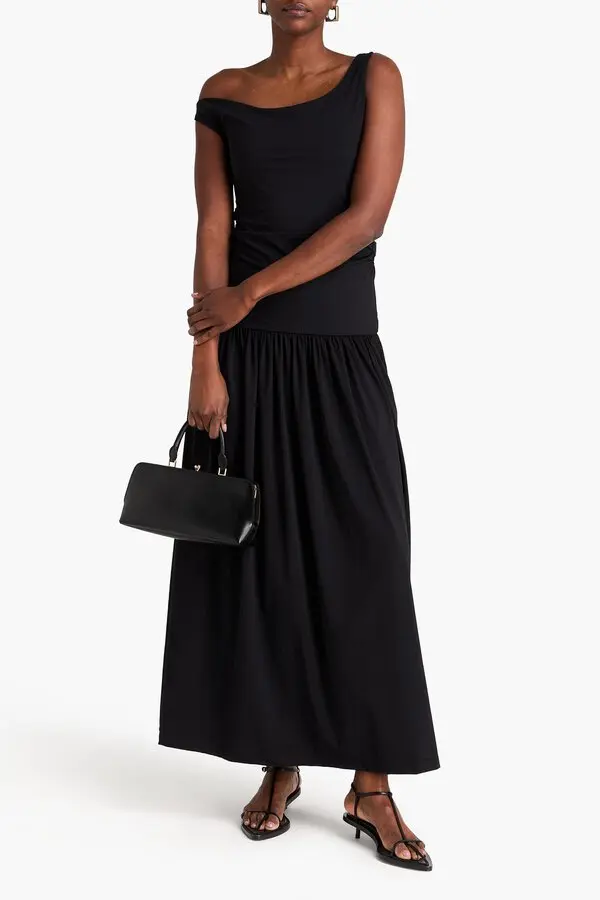 RÓHE Off-the-shoulder Ruched Stretch-jersey Maxi Dress