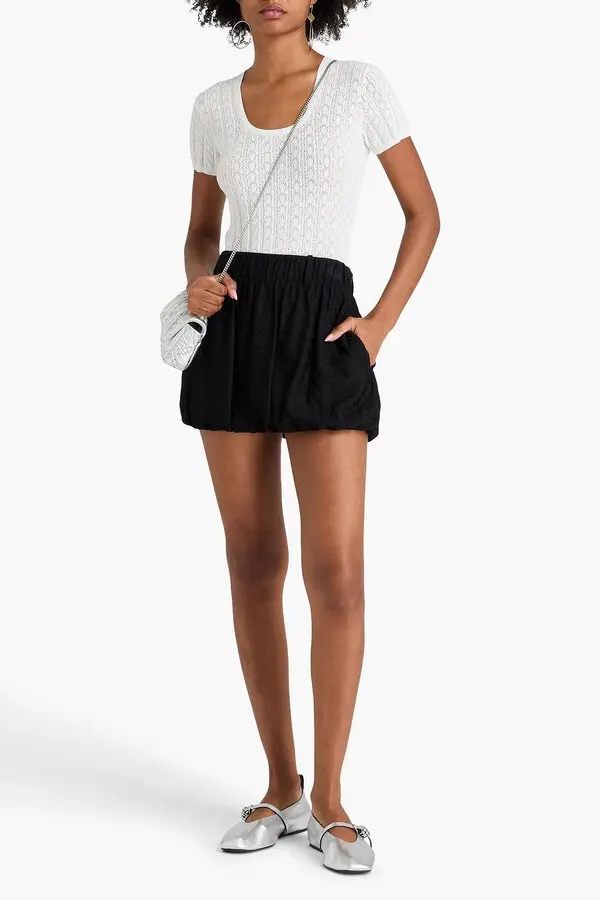 Missoni Crochet-knit Bubble Hem Mini Skirt