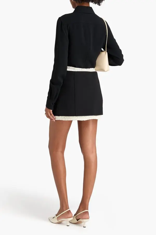 Victoria Beckham Ruffled Crepe Mini Skirt
