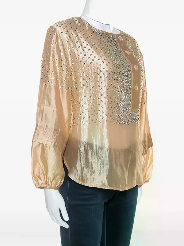 Stella McCartney Sequined Balloon Sleeve Blouse