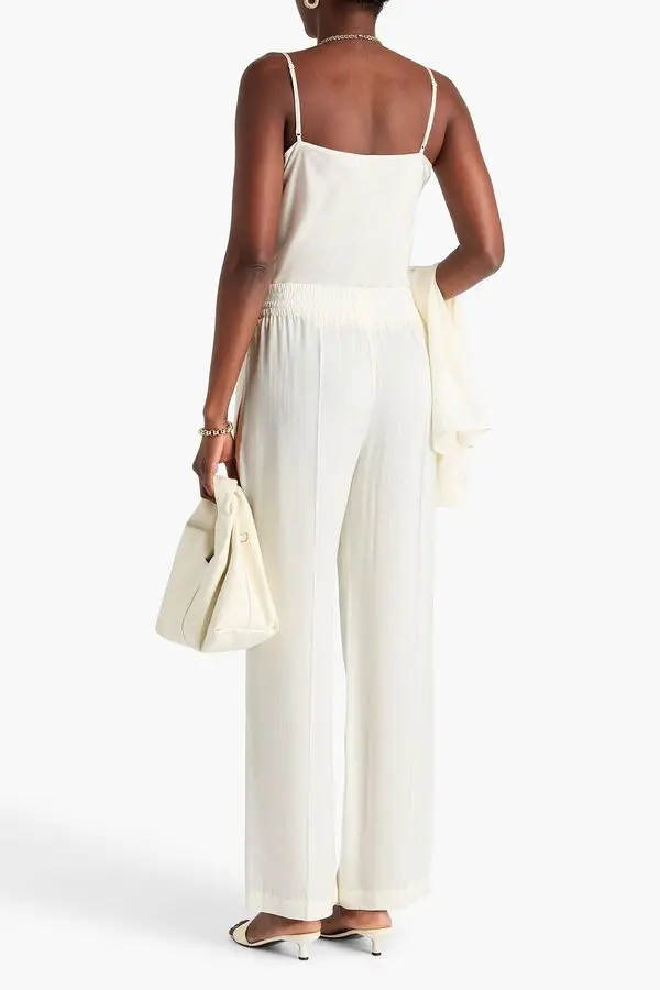 Victoria Beckham Satin Jacquard Straight-leg Pants