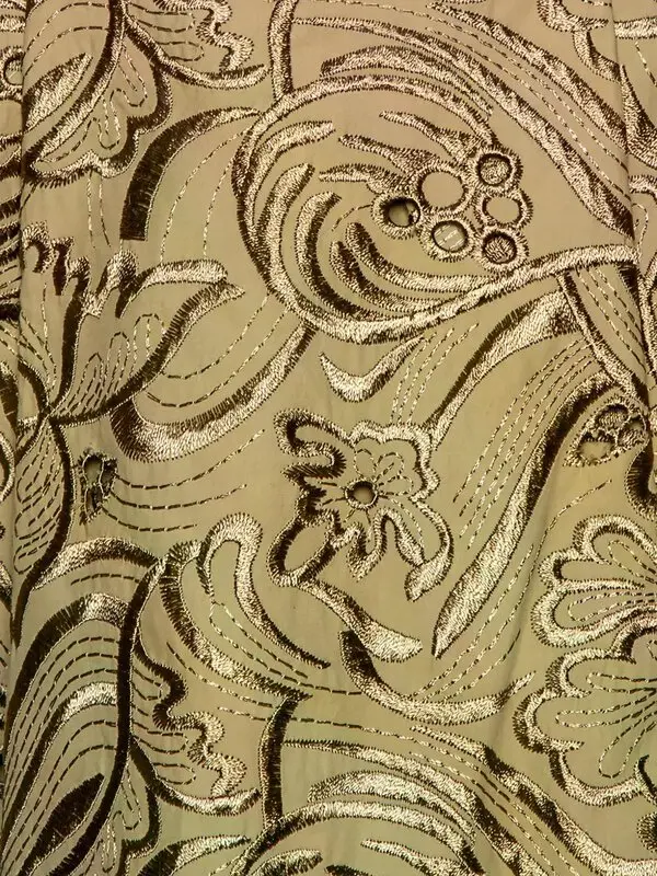 Roberto Cavalli Beige Cotton Pleated Skirt