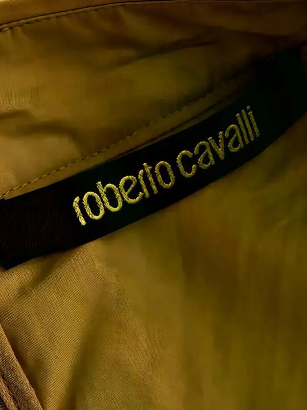 Roberto Cavalli Beige Cotton Pleated Skirt