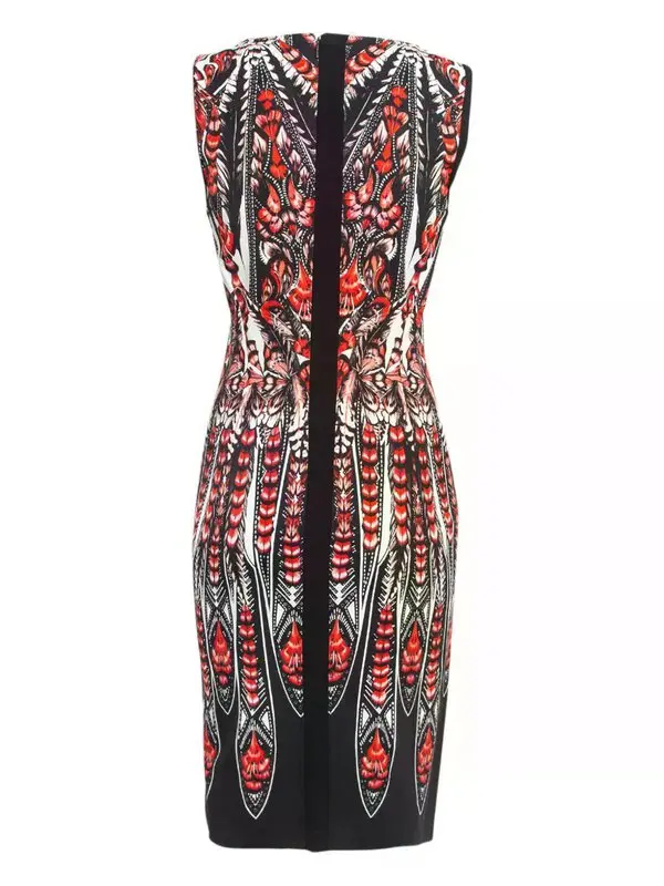 Roberto Cavalli Graphic Print Sleeveless Midi Dress