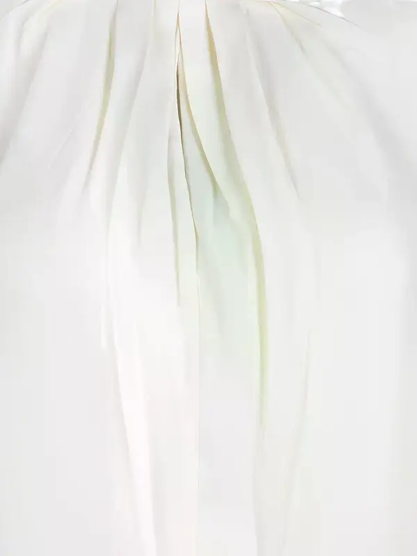 Marni Pleated Neckline Short Sleeve Top