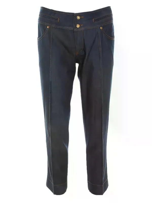 Roberto Cavalli Gold Button Jeans