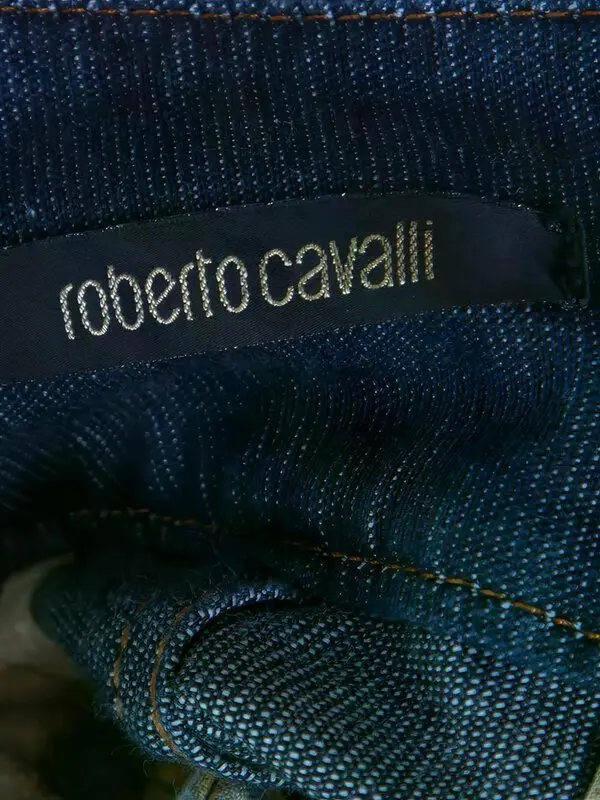 Roberto Cavalli Gold Button Jeans