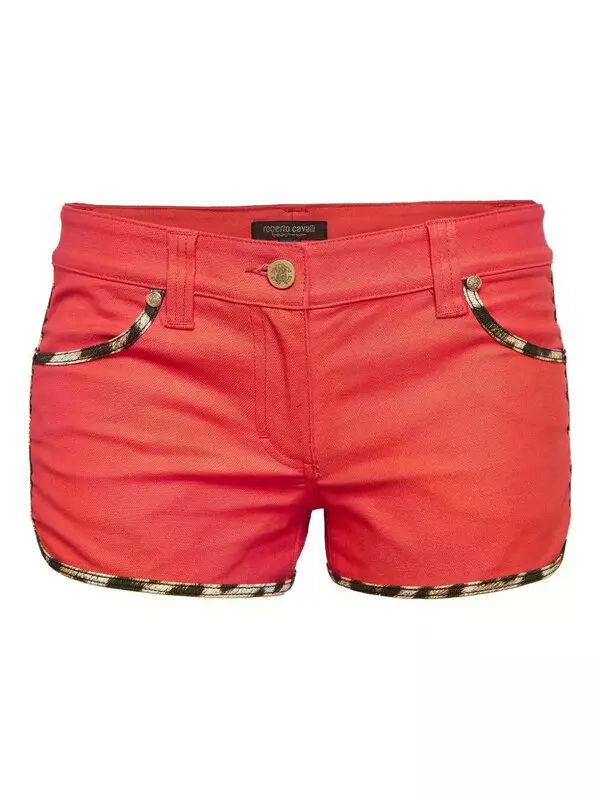 Roberto Cavalli Animal Print Trim Shorts