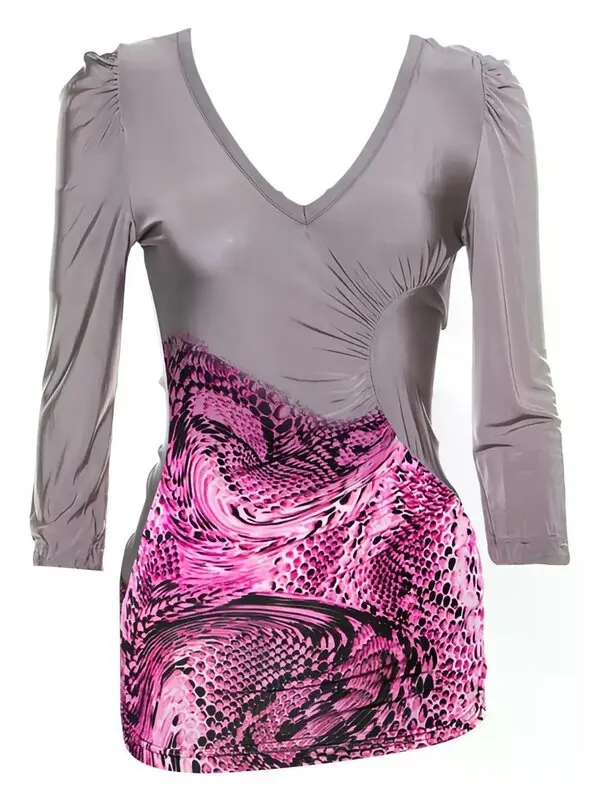 Just Cavalli Animal Print Ruched Top