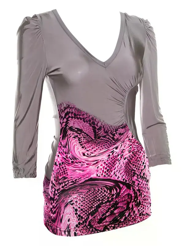 Just Cavalli Animal Print Ruched Top