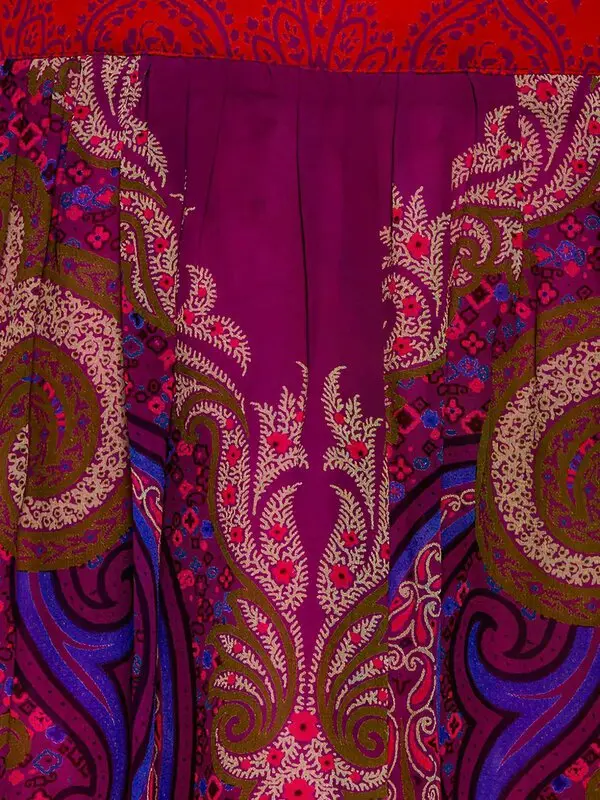Etro Paisley Print Silk Skirt