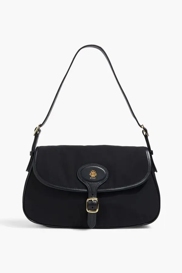 Bally Leather-trimmed Shell Shoulder Bag