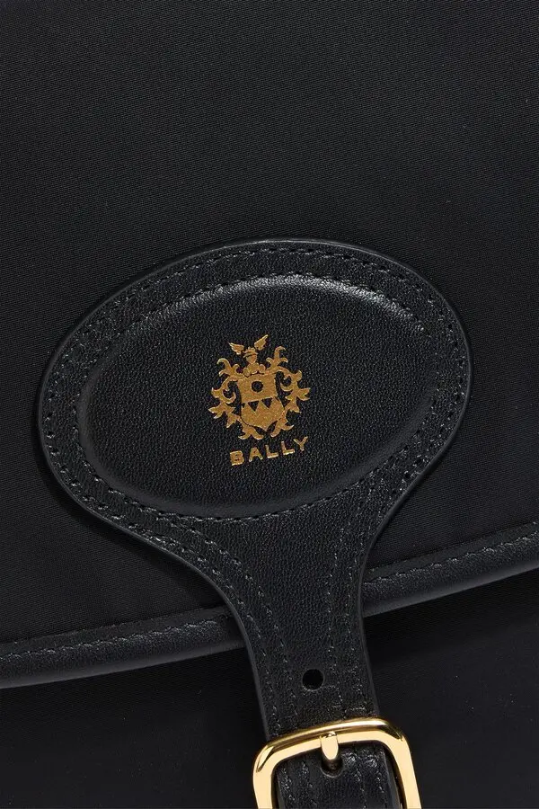 Bally Leather-trimmed Shell Shoulder Bag