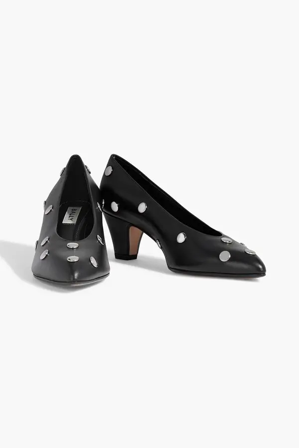 Bally Studded Leather Pumps
