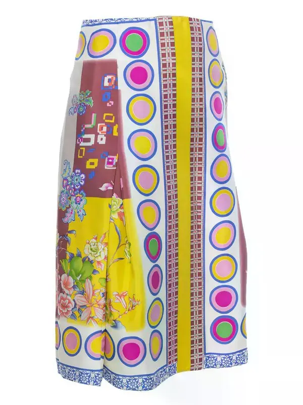 Etro Graphic Print Silk Skirt