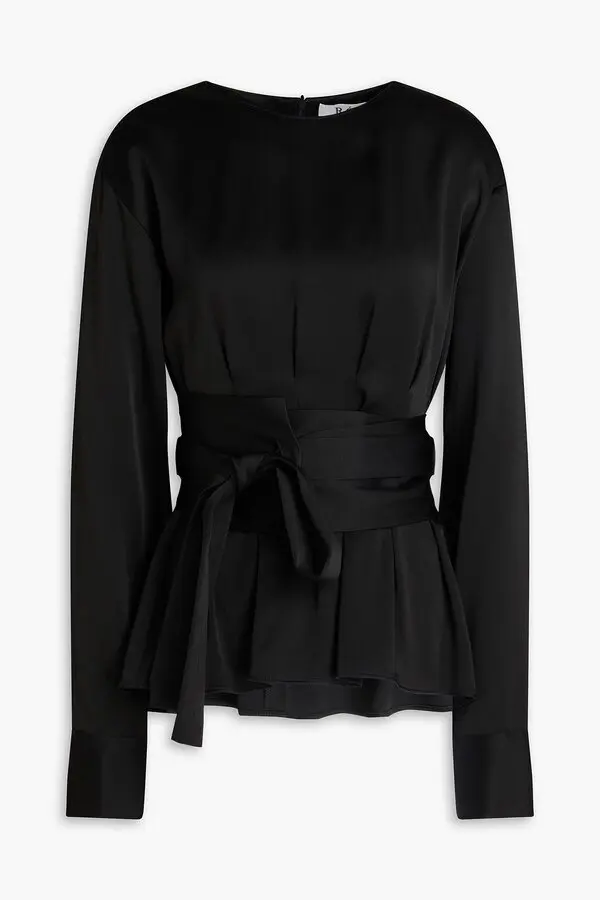 RÓHE Belted Satin Kimono