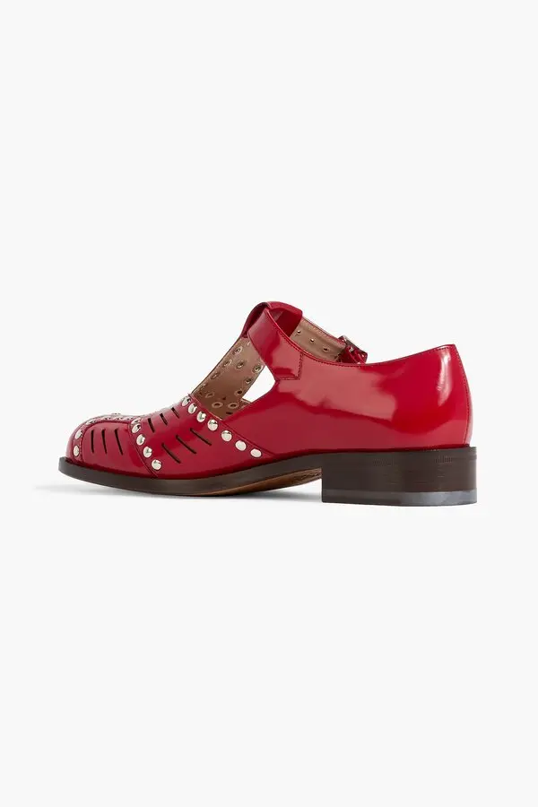 Bally Spiegel Studded Glossed-leather Sandals