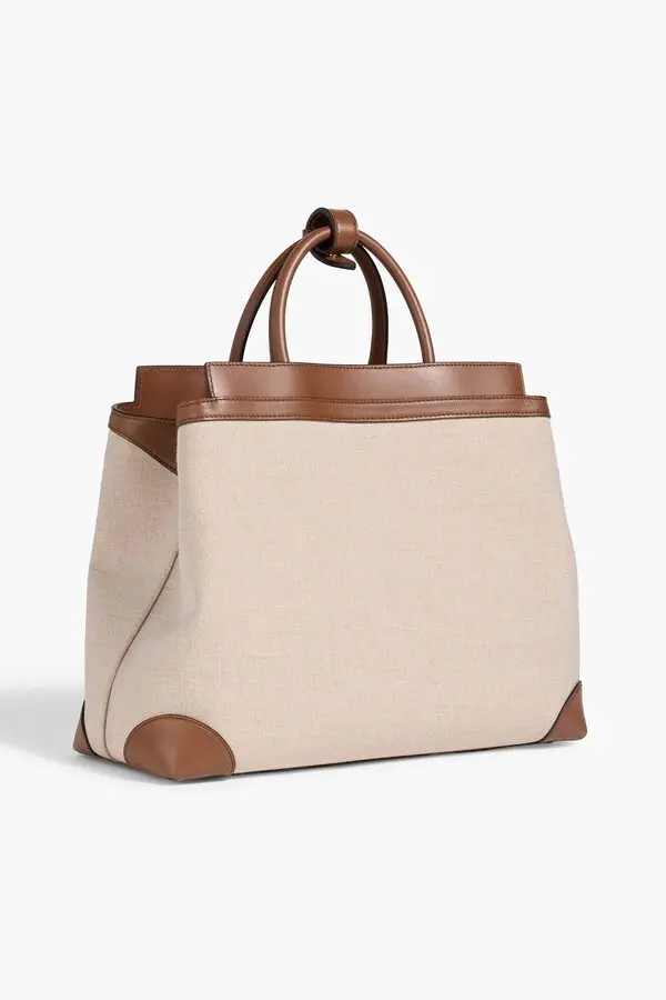 Bally Deco Daily Canvas And Leather Tote Bag