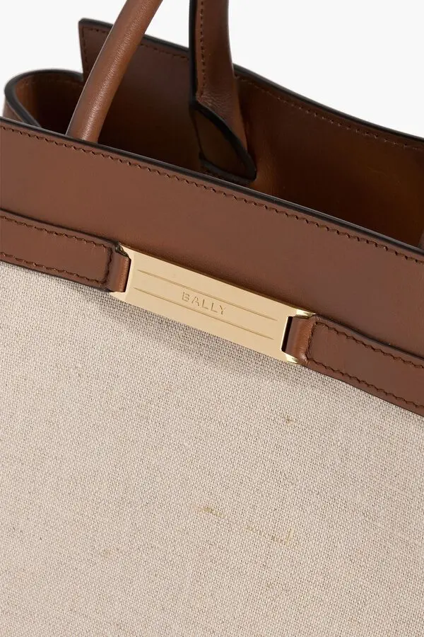 Bally Deco Daily Canvas And Leather Tote Bag