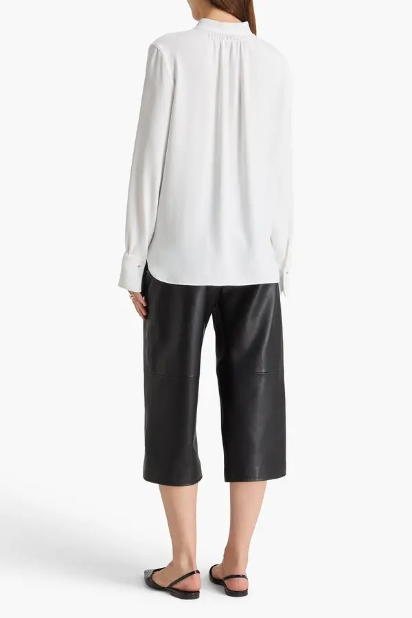 Vince Gathered Crepe Shirt
