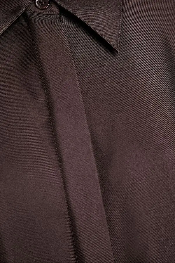 RÓHE Cutout Silk-twill Midi Shirt Dress