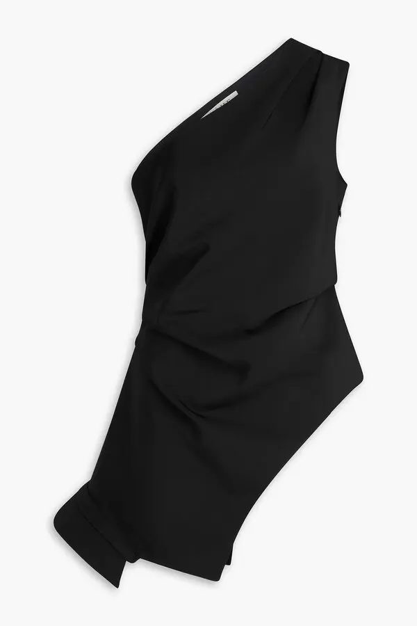 RÓHE One-shoulder Asymmetric Grain De Poudre Top