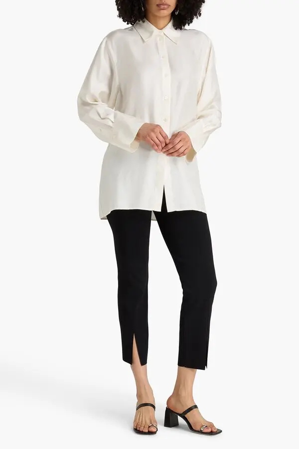 RÓHE Cutout Silk-twill Shirt