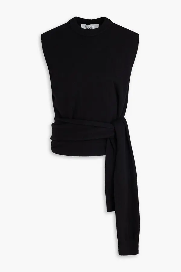 RÓHE Cutout Knotted Merino Wool-blend Top