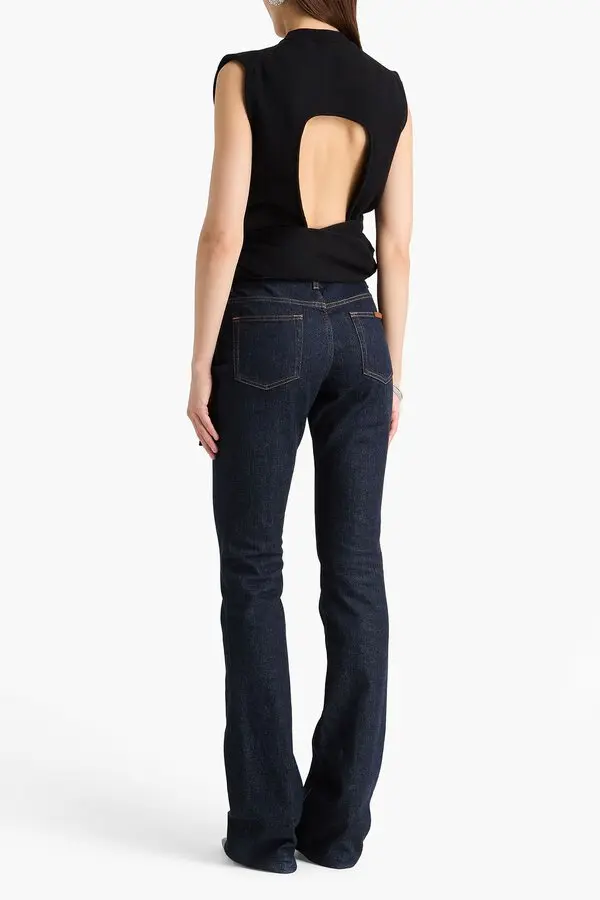 RÓHE Cutout Knotted Merino Wool-blend Top