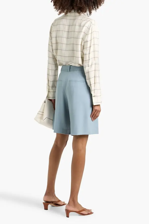 Vince Checked Twill Shirt With Buttoned Cuffs