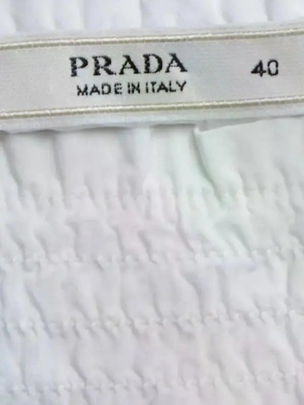 Prada Smocked Sleeves Top