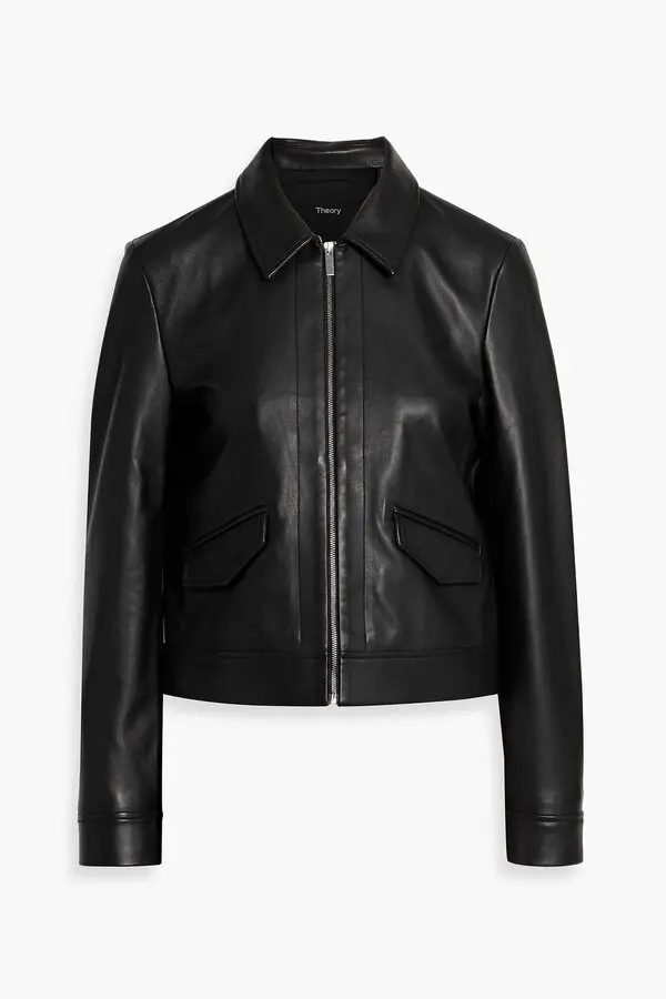 Theory Leather Zip-up Jacket