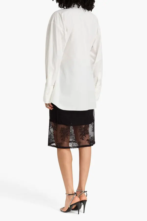 RÓHE Pintucked Cotton Poplin Shirt