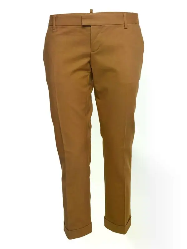 Dsquared2 Tailored Stretch-cotton Trousers - Brown